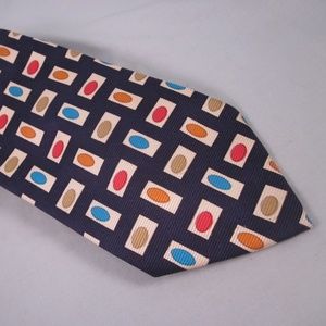 Hugo Boss | Accessories | Hugo Boss Silk Necktie Navy With Colorful ...